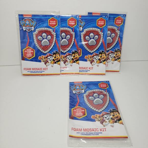Nickelodeon | Office | 5 New Paw Patrol Foam Mosaic Craft Kits Party ...